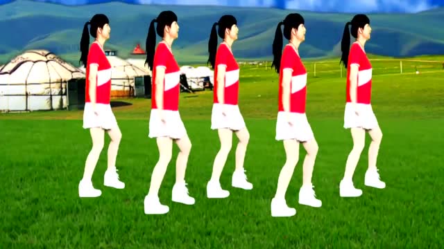 广场舞绿旋风 好学 大山谷图库