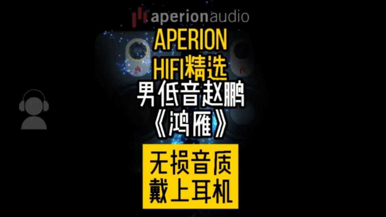 【Aperion HiFi精选】 男低音赵鹏《鸿雁》无损音质 戴上耳机听_腾讯视频