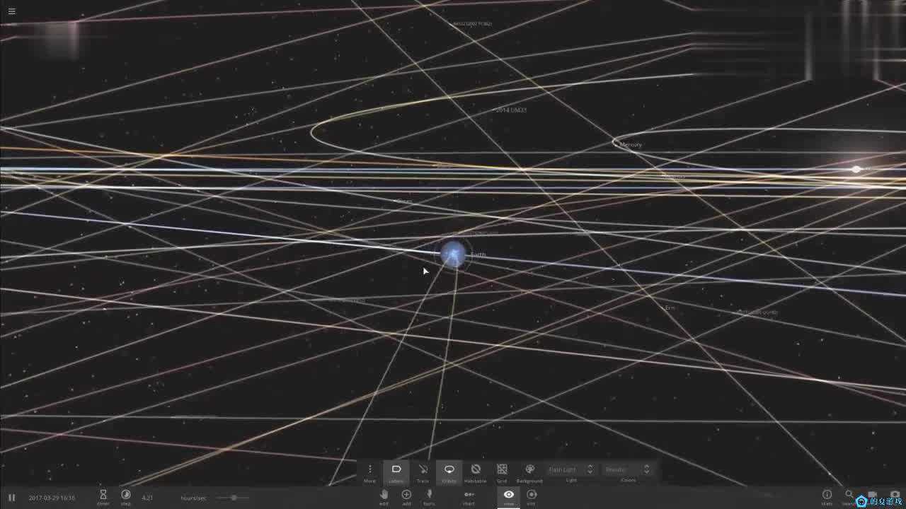 宇宙沙盘2，地球准卫星-2016HO3，轨道在天上画8字，游戏很高级_腾讯视频