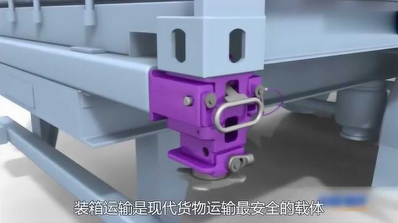 集装箱是如何固定在汽车上的，全靠四个小钮锁腾讯视频