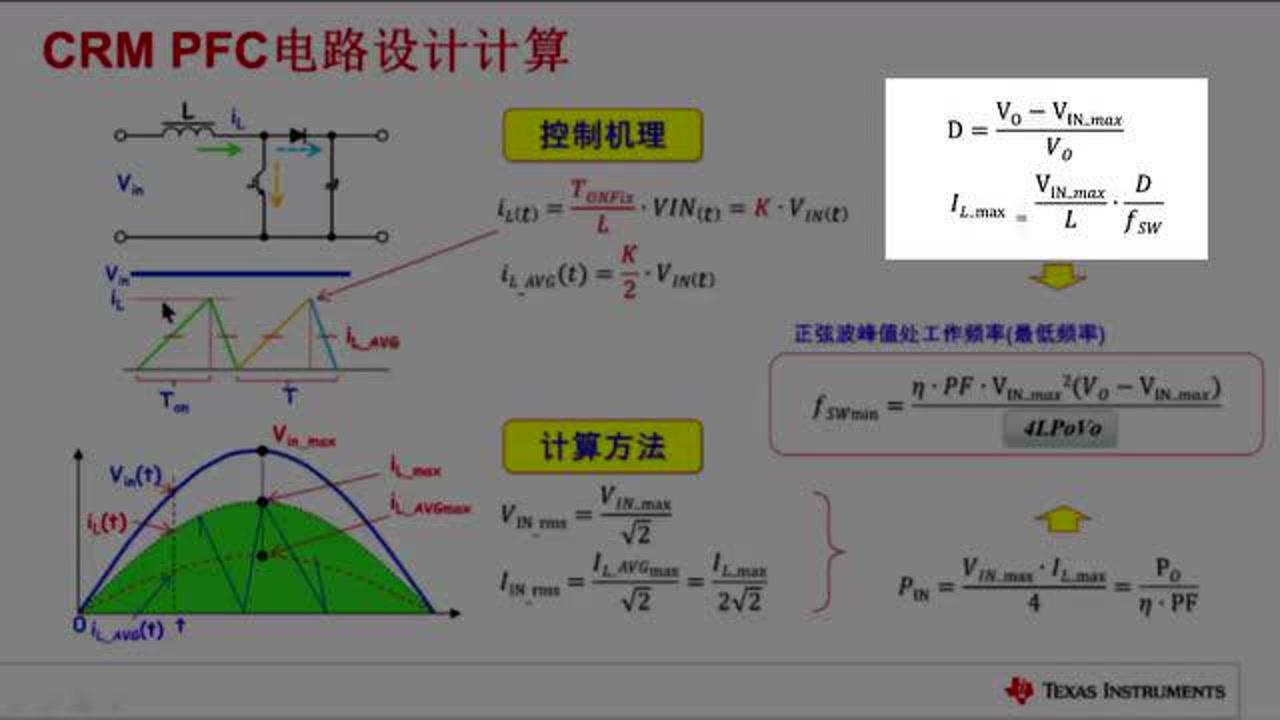 PFC电源设计与电感设计计算(四) - CRM PFC电路设计计算(2)_腾讯视频