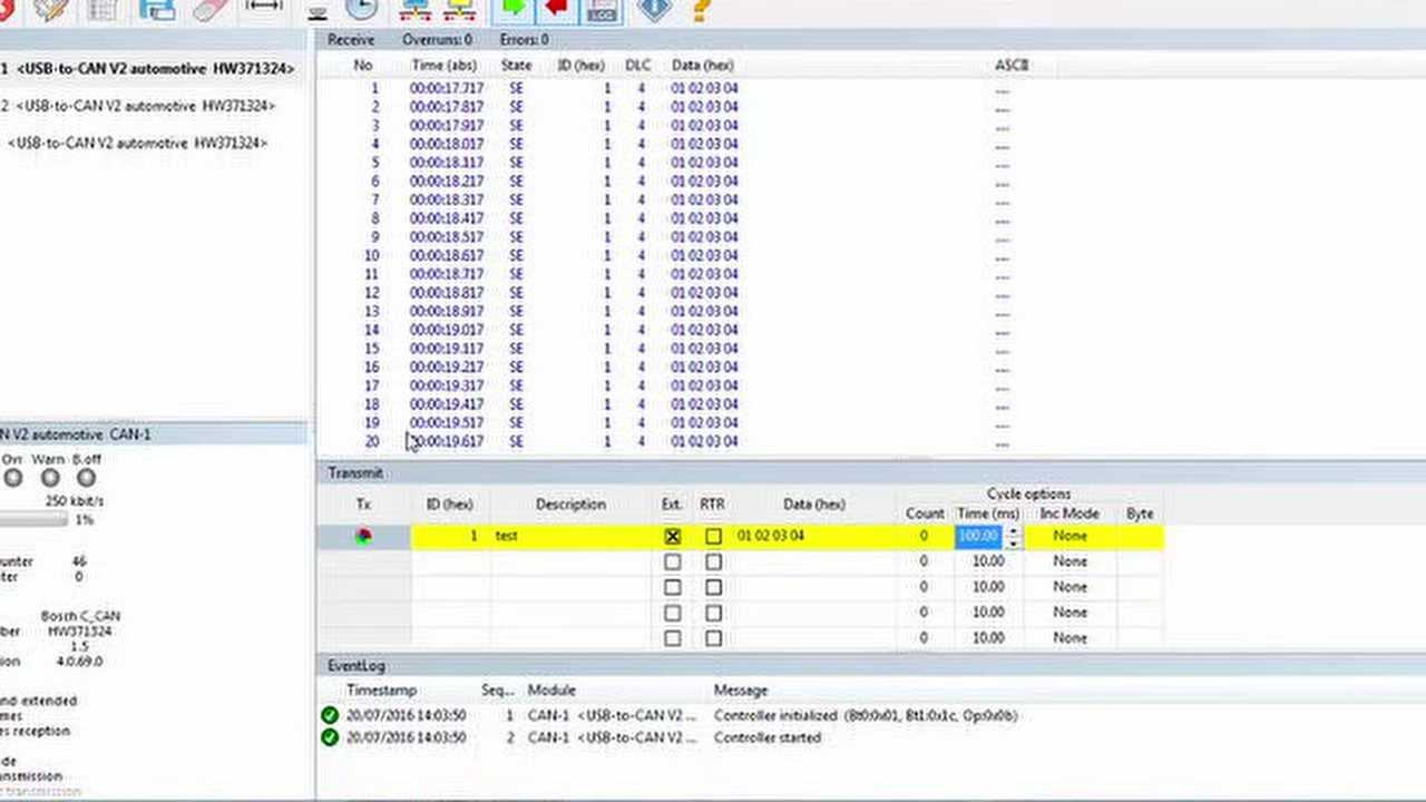 如何使用IXXAT canAnalyser3 Mini_腾讯视频