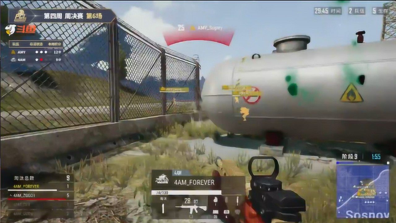 绝地求生PCL:韦神4AM永远决赛圈1打3，逆天12杀吃鸡_腾讯视频
