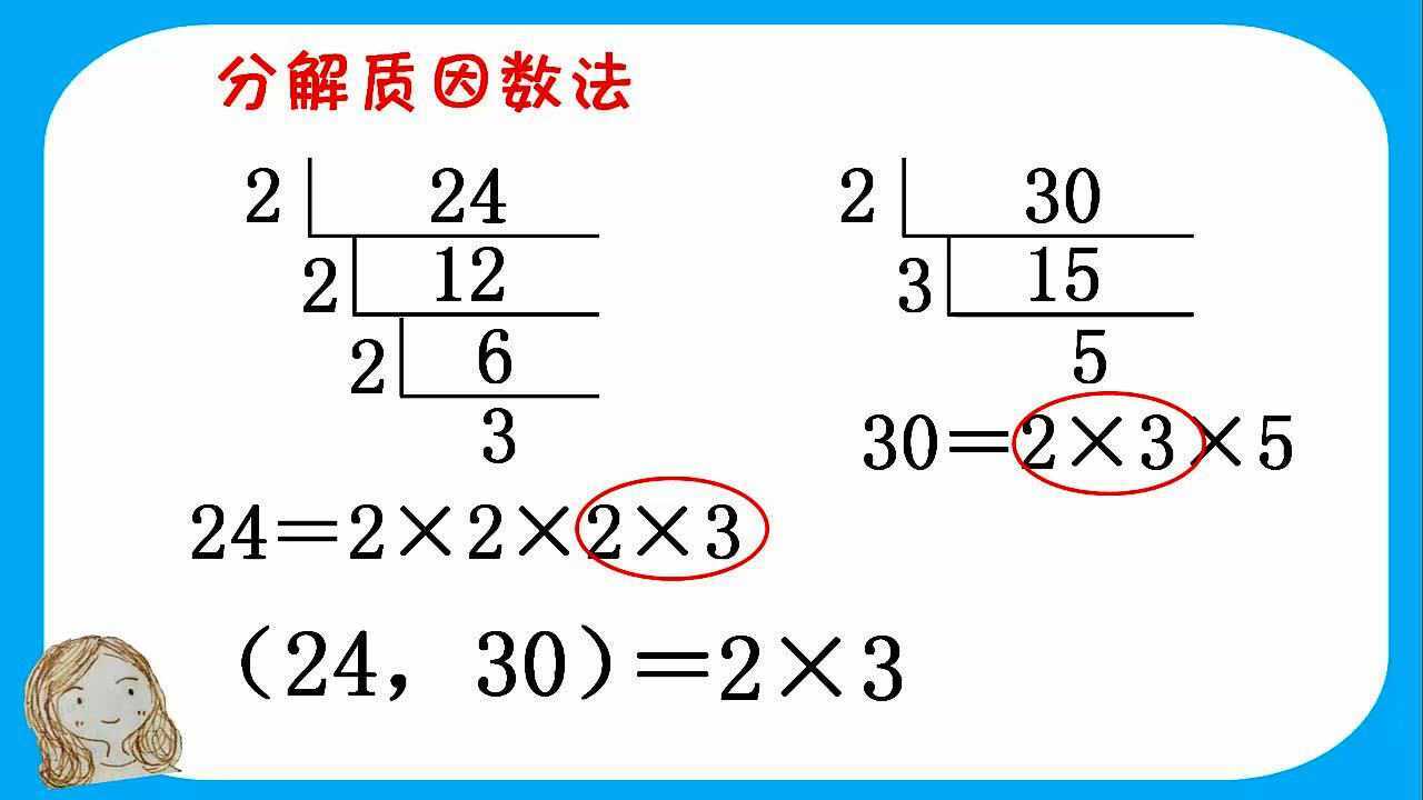 最大公因数(分解质因数法) 腾讯视频