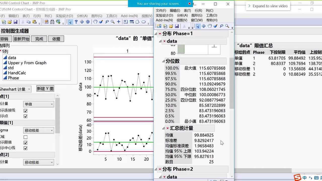 SPC之JMP14新版CUSUM控制图_高清1080P在线观看平台_腾讯视频