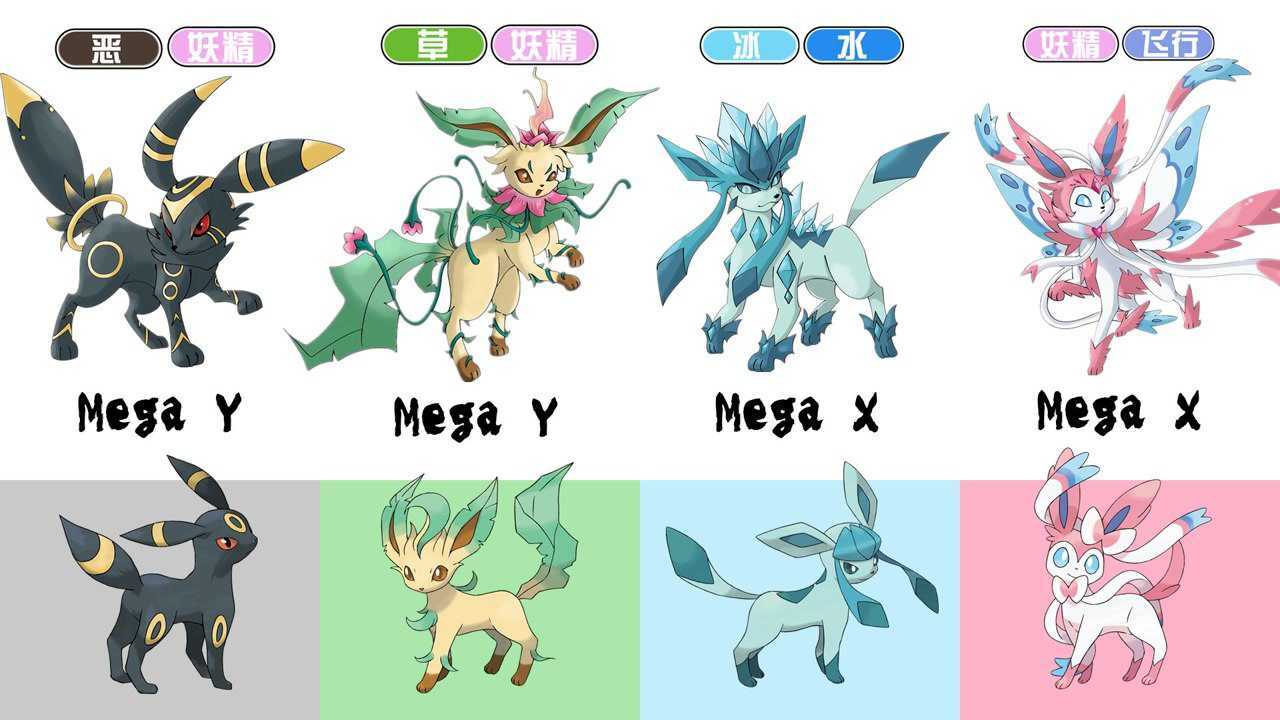 神奇宝贝:月亮伊布、叶伊布、冰伊布、仙子伊布的“xy”超进化 高清1080p在线观看平台 腾讯视频