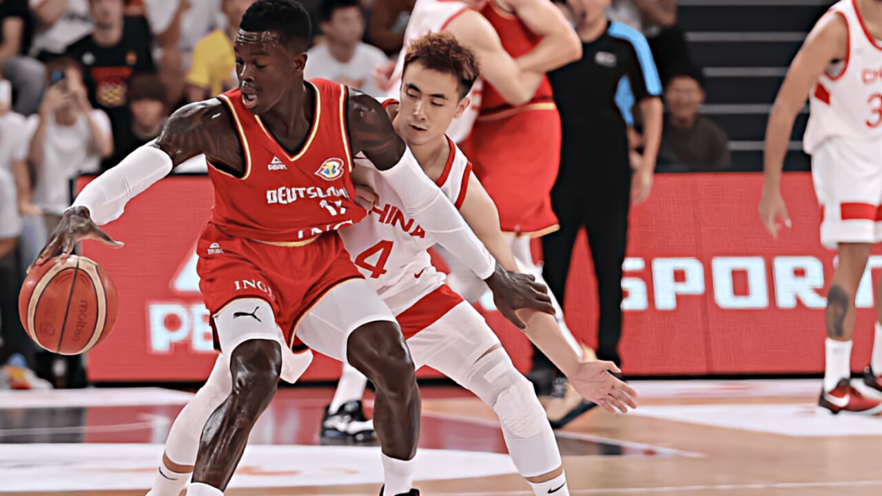 完全打不过！拥有李凯尔的中国男篮热身赛58-107不敌德国_腾讯视频