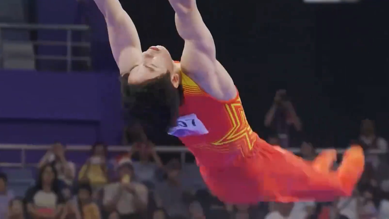 体坛名场面｜张博恒放手一搏！挑战全场最高难度，终结日本队金牌梦_腾讯新闻