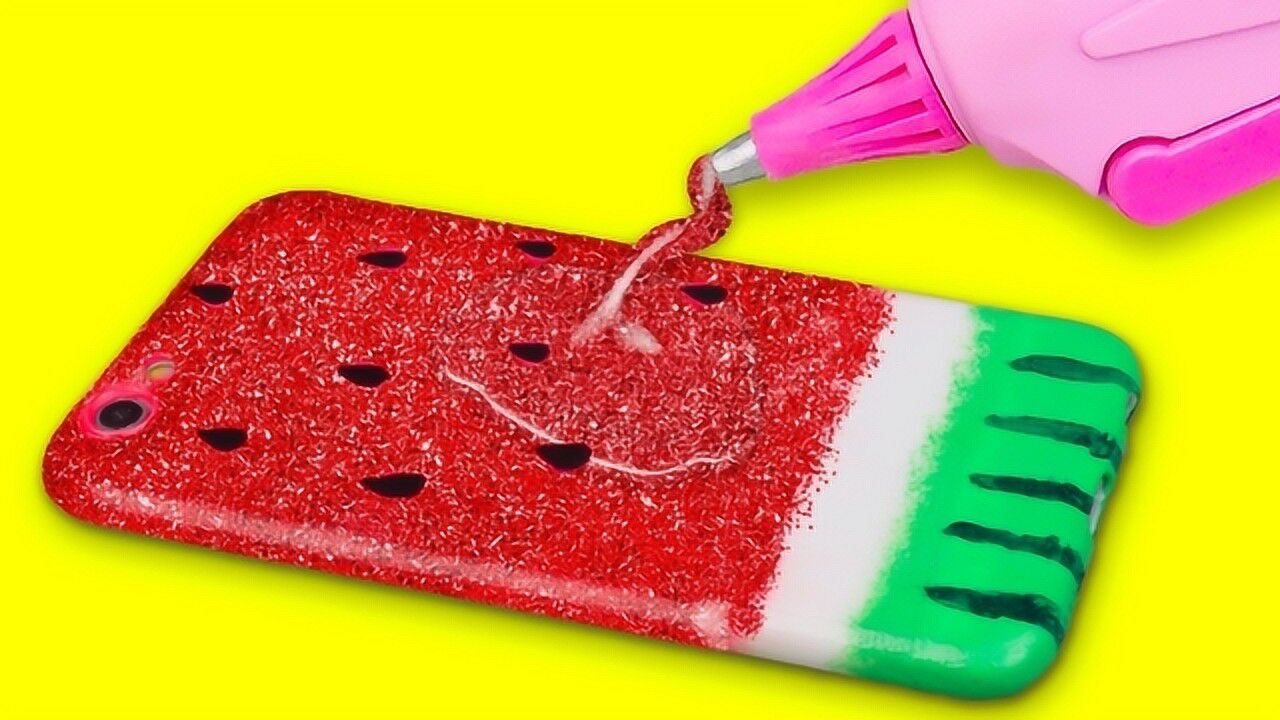 DIY创意手工，手机壳简单改造一下，既简单又好看，太实用了_腾讯视频