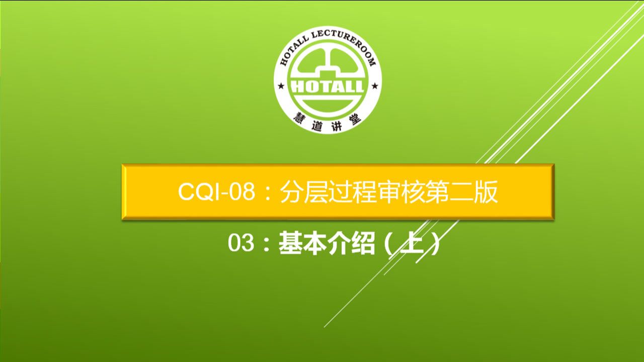 CQI-8分层审核：基本介绍（上）_腾讯视频