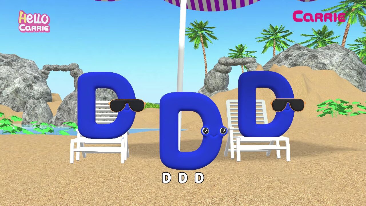 你好凯丽HelloCarrie趣味英文字母歌08发音及书写AlphabetBeachABCsong_高清1080P在线观看平台_腾讯视频