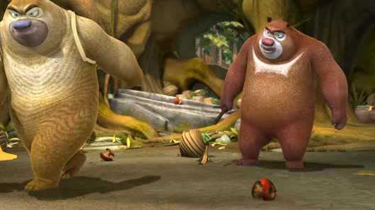 熊大熊二斗嘴，熊二很生气的离家出走_腾讯视频