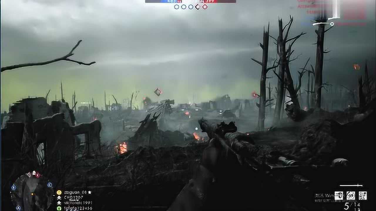 「BF1」西线战场，步枪拉大栓，远距离狙击，准星比目标都大_高清1080P在线观看平台_腾讯视频