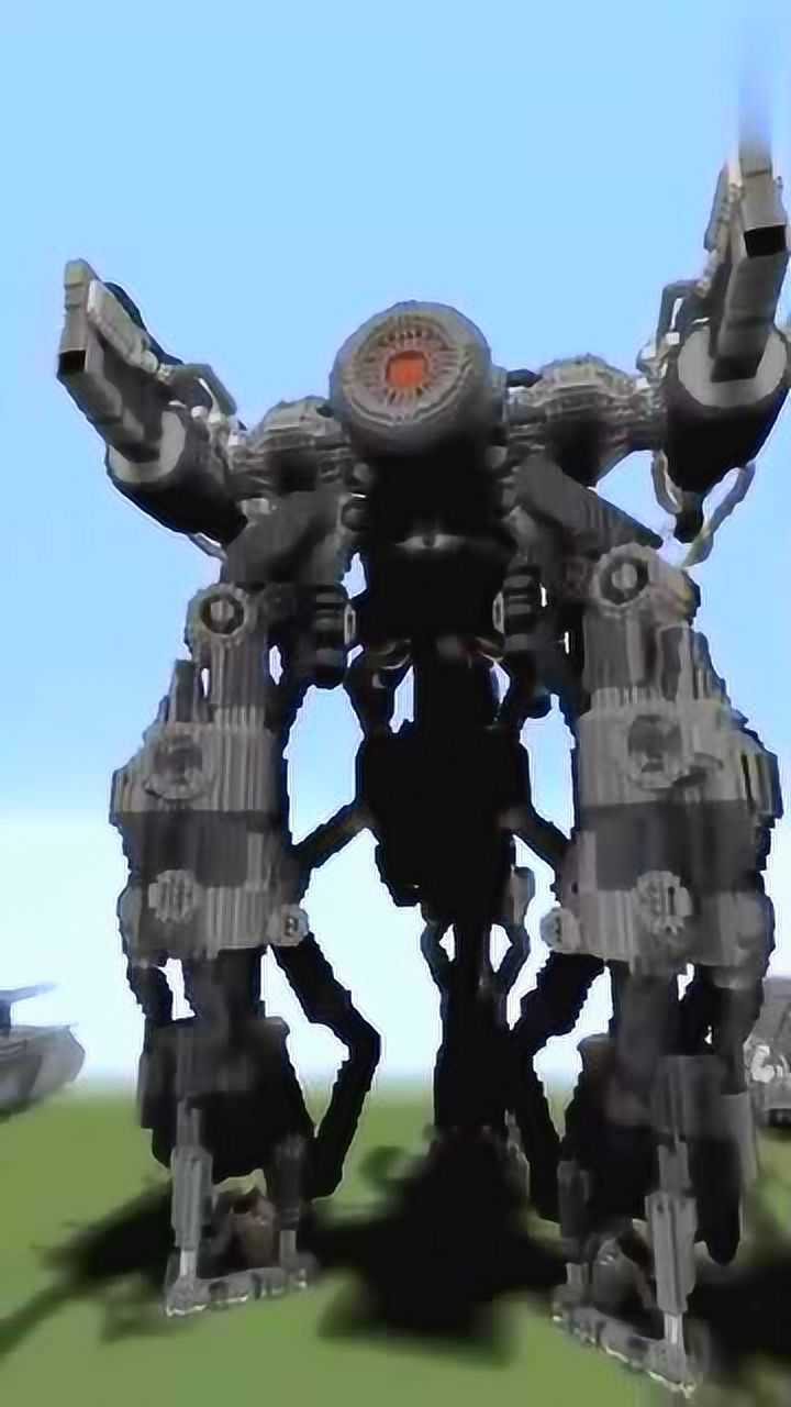 游戏解说：我的世界，如何搭建一个大型机器人！建筑教程交给你！_腾讯视频