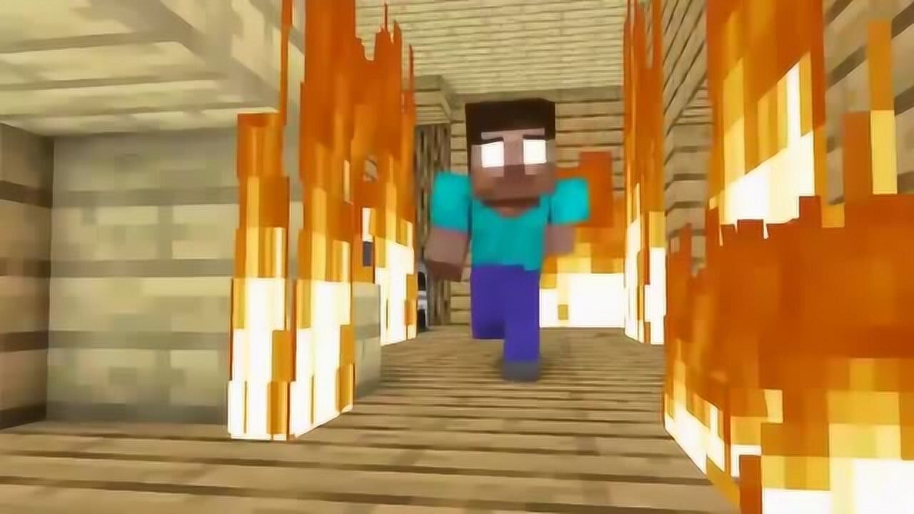 Minecraft动画《him传奇》，him守护了村庄！_腾讯视频
