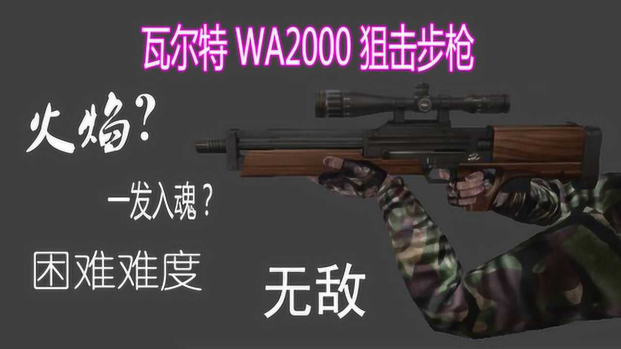 女武神WA2000狙击步枪，一发入魂简直无情!_腾讯视频
