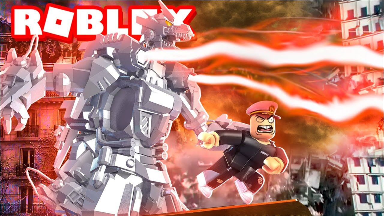 ROBLOX恐龙模拟器：成为机械哥斯拉原子吐息摧毁城市？咯咯多解说_腾讯视频
