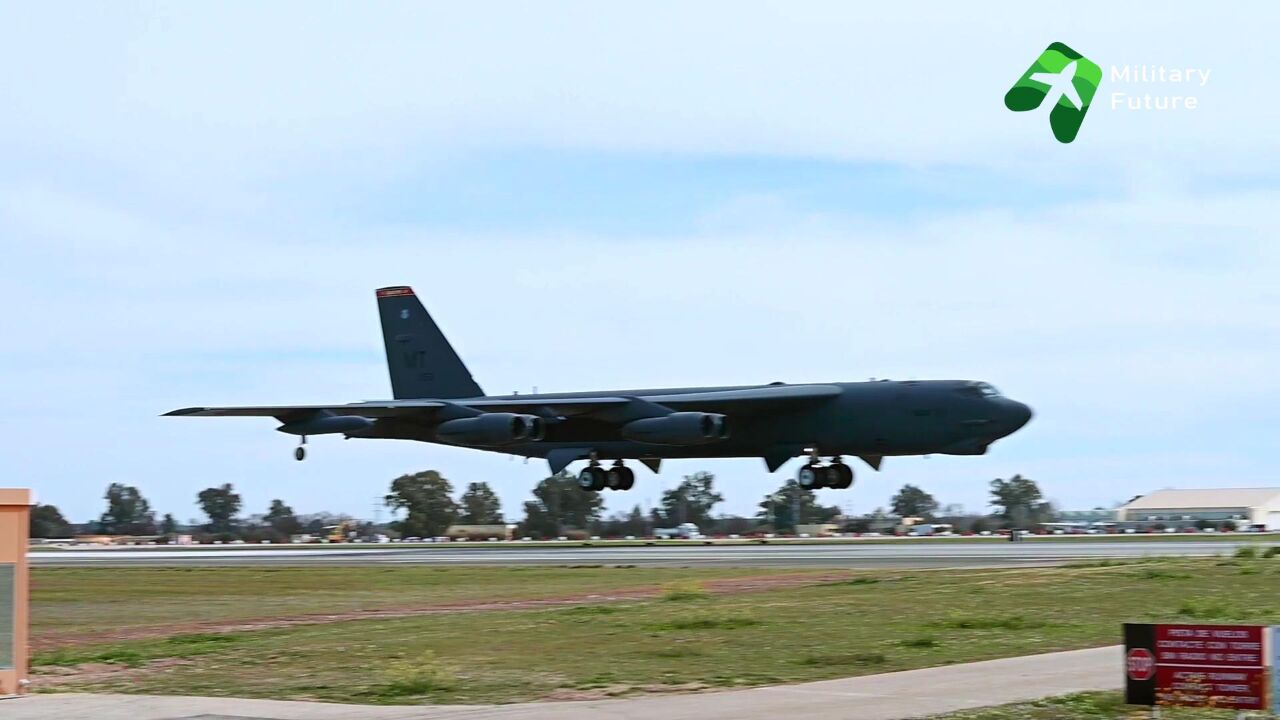 美国空军B-52同温层堡垒轰炸机致命的高超音速武器_腾讯视频