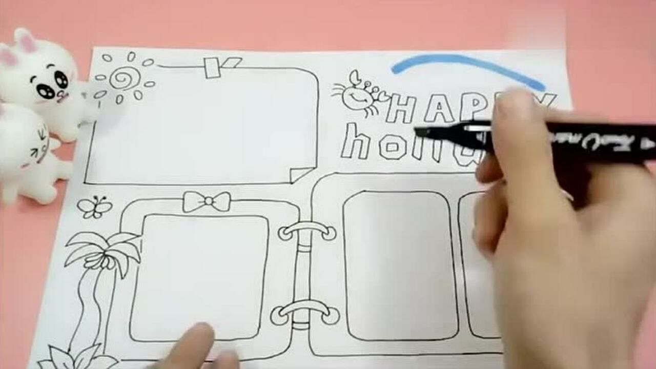 英语手抄报简单又漂亮，主题手抄报，儿童手抄报_腾讯视频