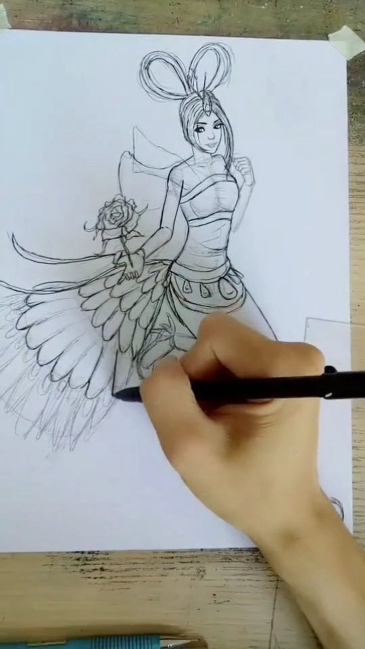 画叶罗丽的人物 简笔画 大山谷图库