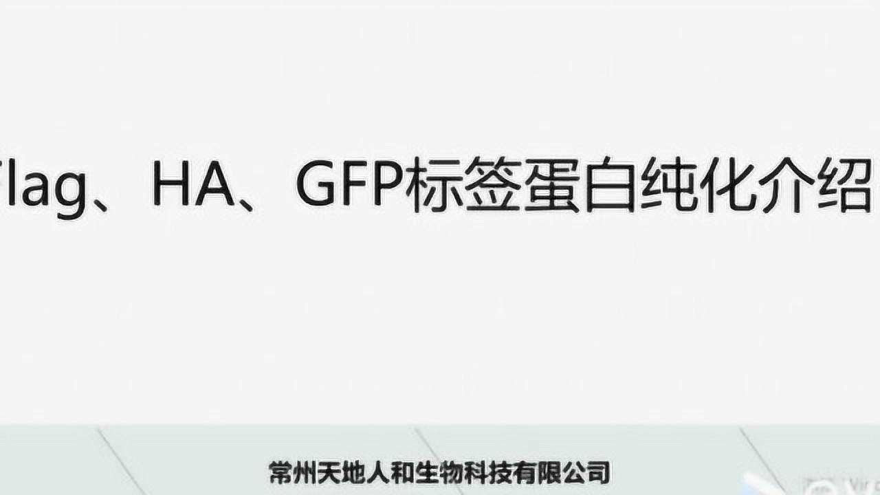 Flag 、HA、GFP标签蛋白纯化介绍_腾讯视频