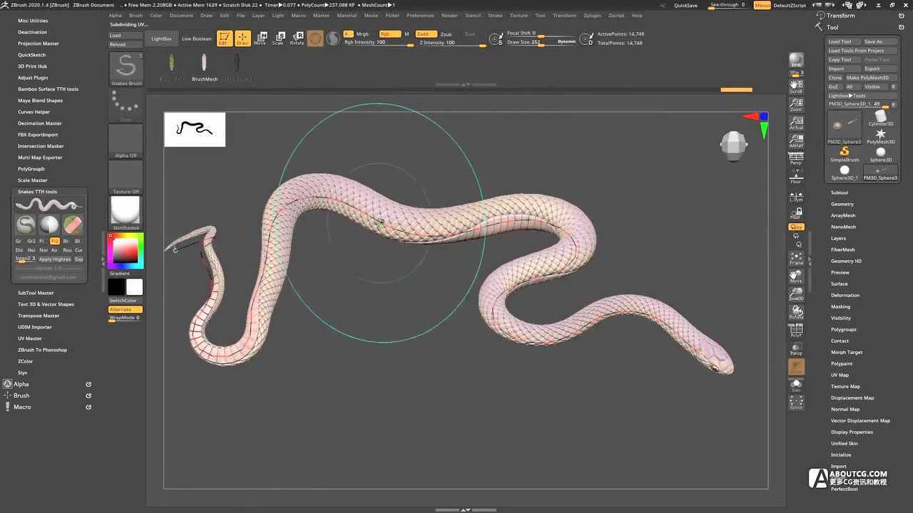 SnakesTTHtoolspluginforZbrushdemo.mp4_高清1080P在线观看平台_腾讯视频