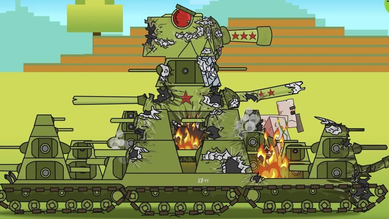 坦克世界动画：kv44来到了我的世界里面，铁匠请长老带kv44离开这个世界！坦克大战_高清1080P在线观看平台_腾讯视频