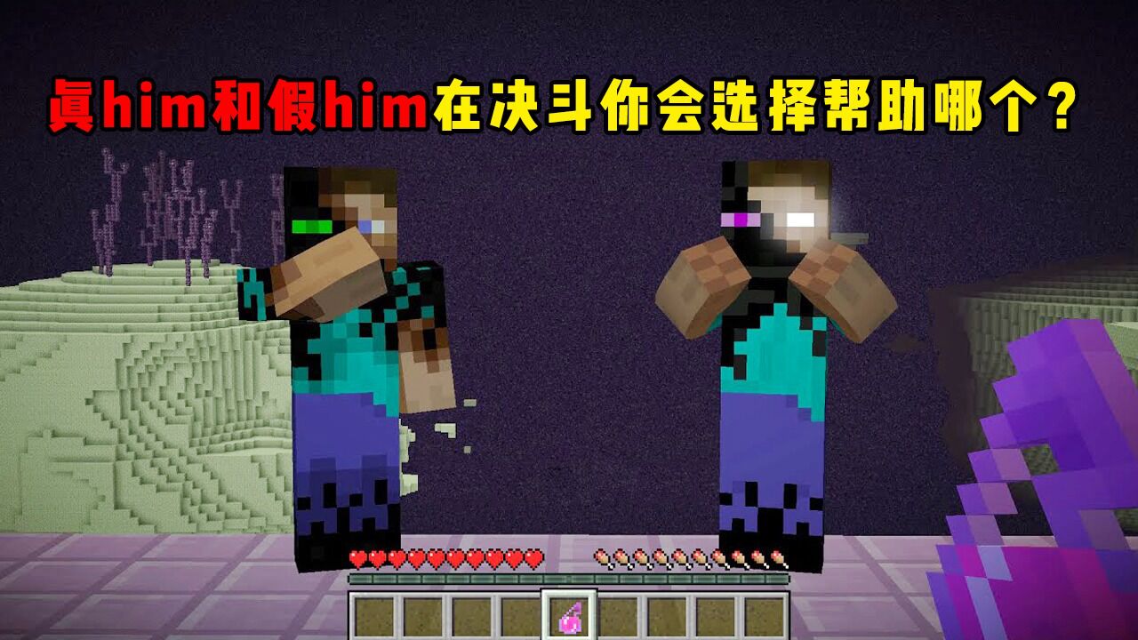 我的世界：真him和假him在决斗，能找出真him帮助他吗？_高清1080P在线观看平台_腾讯视频