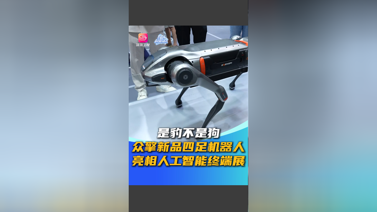 是豹不是狗 众擎新品四足机器人亮相人工智能终端展_腾讯新闻