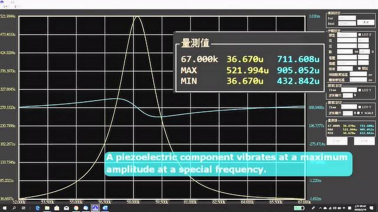 阻抗分析仪测量超声波压电元件谐振频率Fs Fp 导纳圆检视阻抗特性 MICROTEST 6632 Impedance Analyzer 阻抗 ...