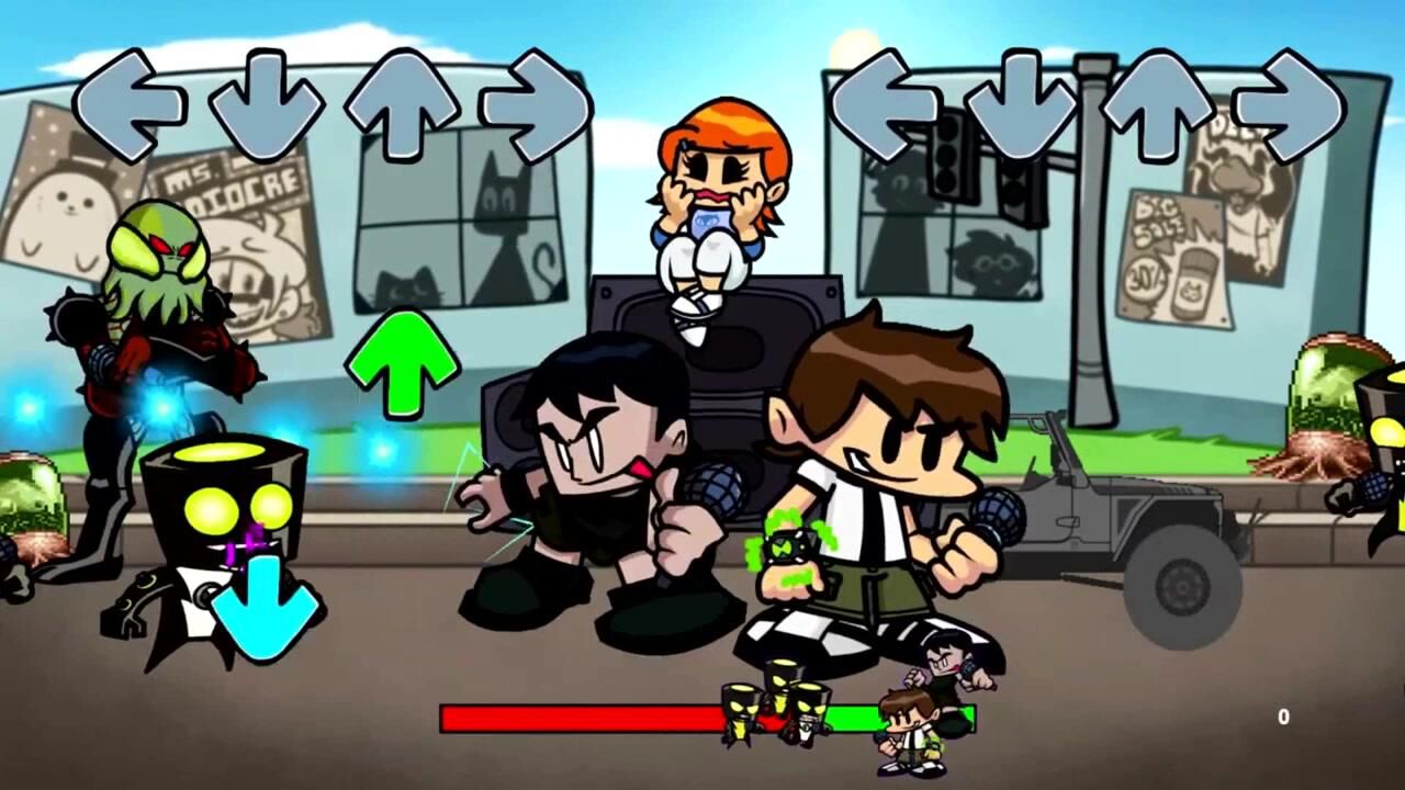 FNF周五夜放克游戏对战模式少年骇客田小班和pico模组_高清1080P在线观看平台_腾讯视频