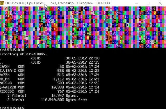 90年代DOS计算机病毒发作演示_腾讯视频