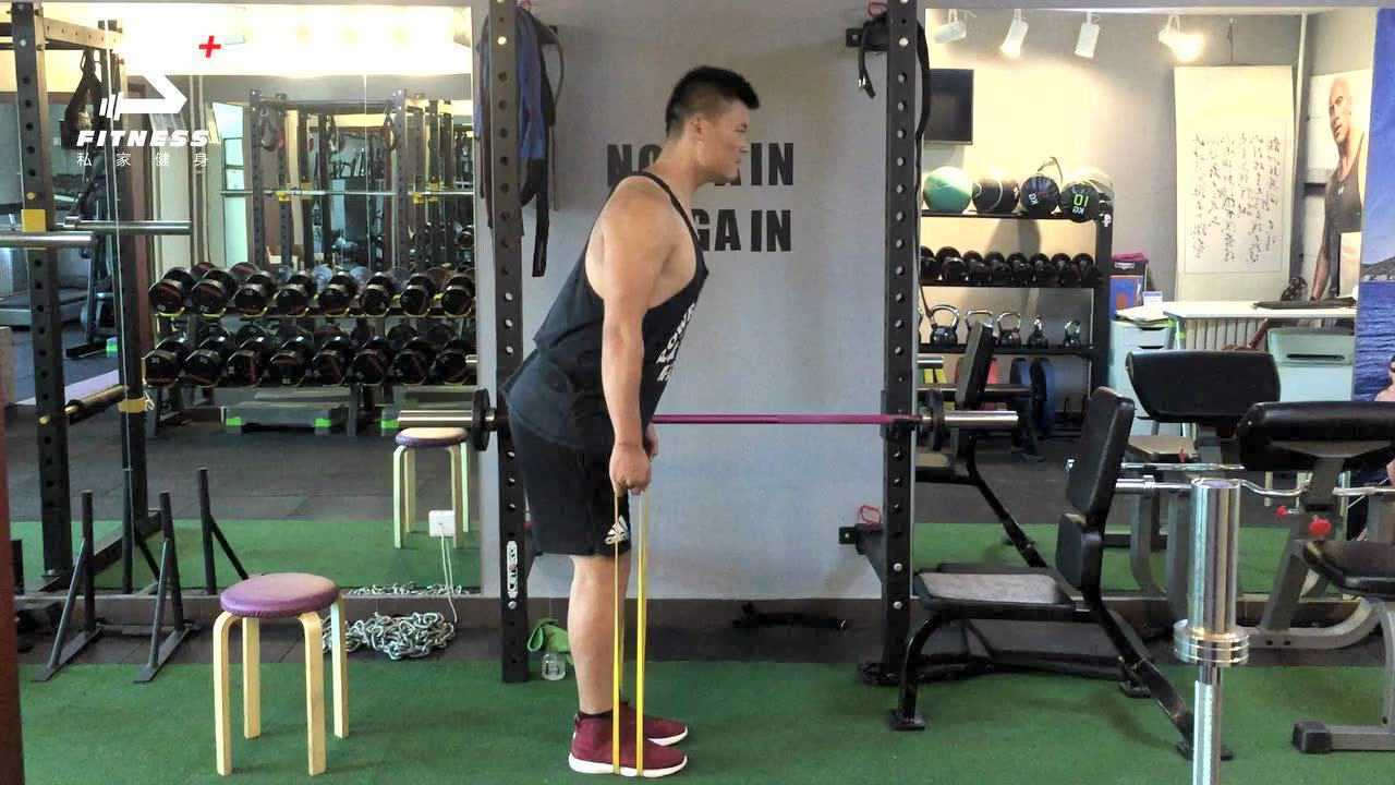 弹力绳背部训练四部曲_腾讯视频