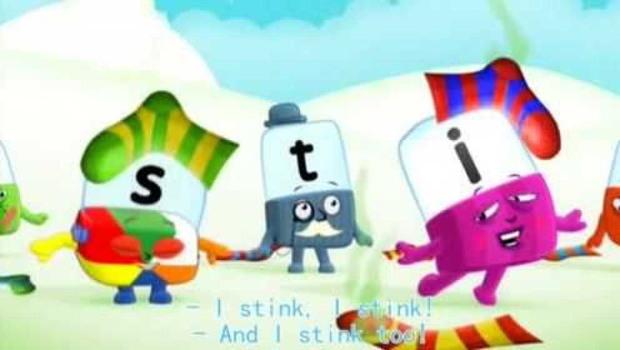 少儿早教英语Alphablocks自然拼读组合发音prank_腾讯视频