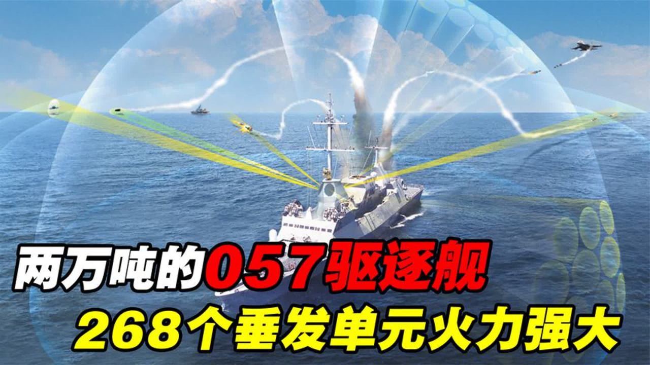 057型驱逐舰，2万吨排水量268个垂发单元，还要啥055？_腾讯新闻
