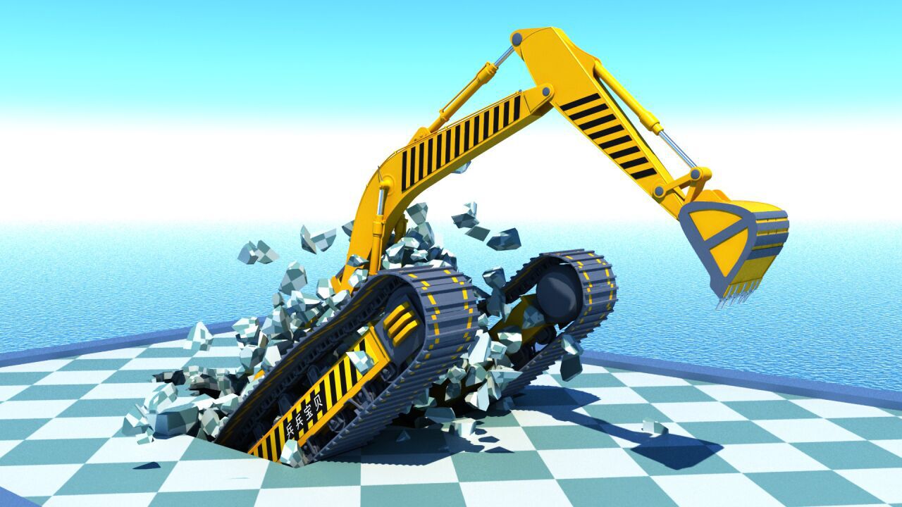 挖机冲关、工程车玩具动画片、少儿挖掘机动画、幼儿启蒙益智动画_腾讯视频