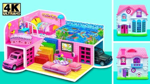 用水族馆和开箱的HelloKittyHouse套装建造令人惊叹的粉红色房子 ️DIY迷你屋_高清1080P在线观看平台_腾讯视频