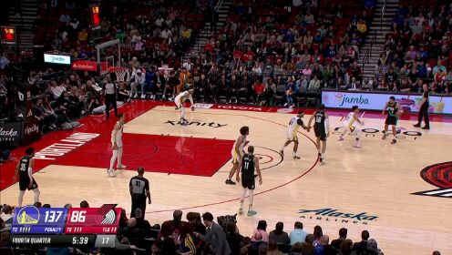 波特兰开拓者_NBA常规赛：勇士157-101开拓者_终于等到你！诺克斯手感回暖三分进账_高清1080P在线观看平台_腾讯视频