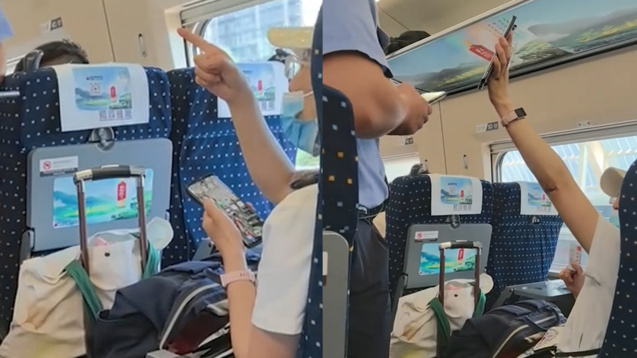 女子高铁上拒绝查票,飚英文骂哭乘务员,用手指人趾高气扬 腾讯新闻
