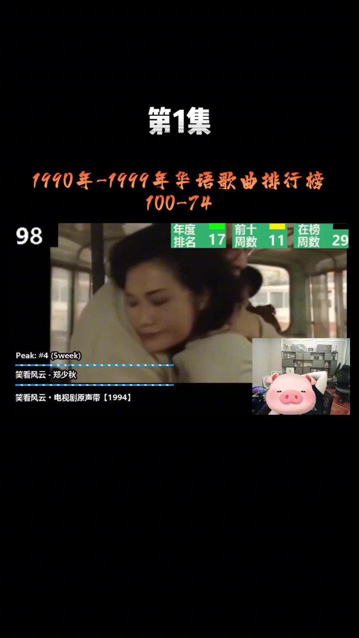 pdd看90年到99年华语歌曲排行榜1/4，全是老神仙来参赛！_腾讯视频