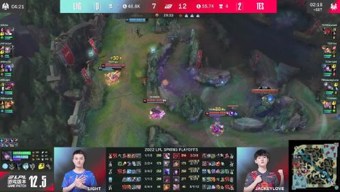 LPL职业联赛_2022LPL春季赛季后赛TESvsLNG_无力抵抗！TES无惧人数差果断开团双C疯狂输出打出0换4_高清1080P在线观看 ...