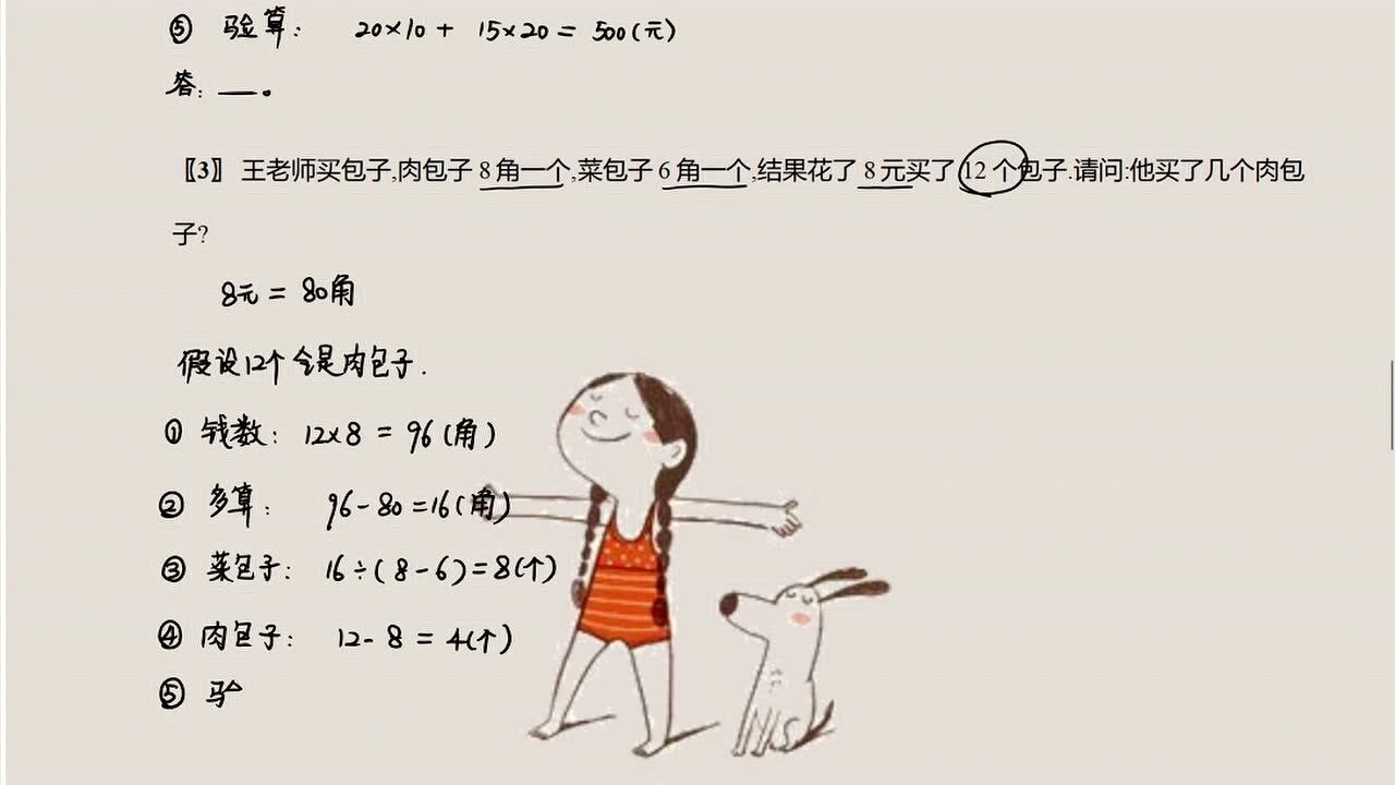 假设法解鸡兔同笼初步课堂第2练（新）_腾讯视频