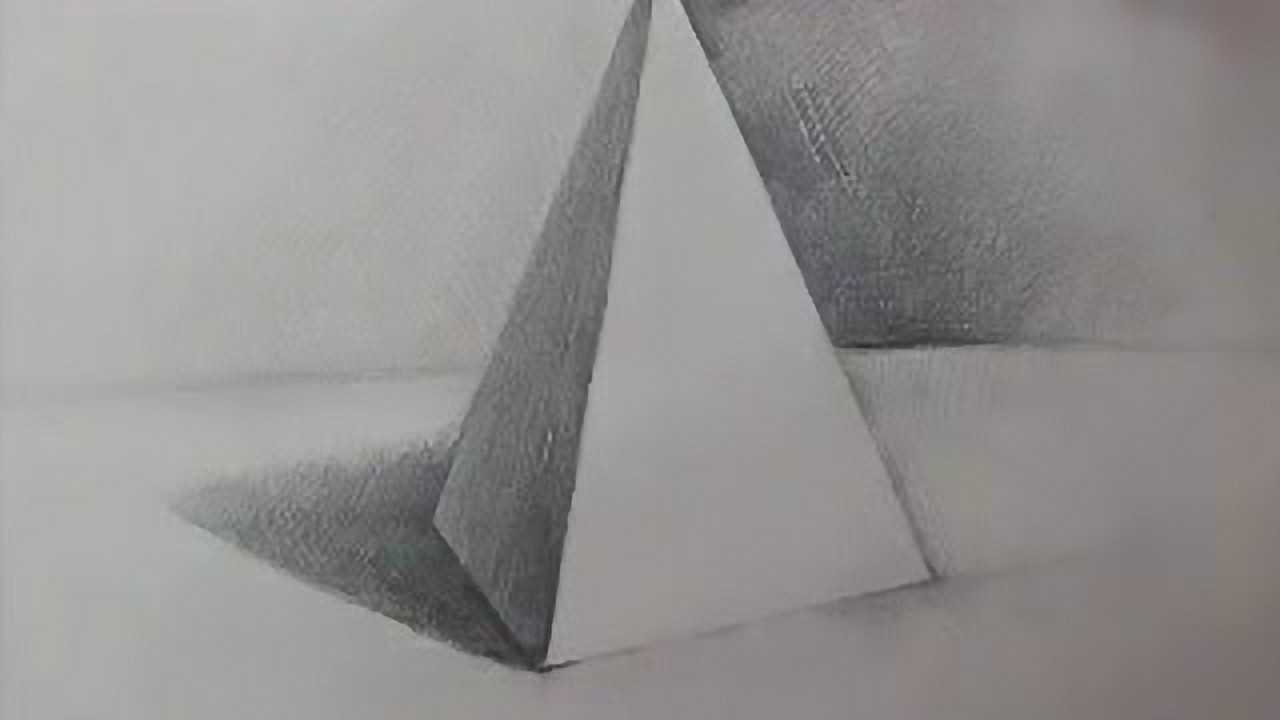 素描四棱锥 素描四棱锥范画 大山谷图库
