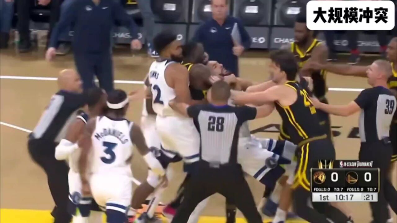 NBA火爆冲突!全方位回放追梦格林锁喉戈贝尔！3人遭驱逐#篮球_高清1080P在线观看平台_腾讯视频