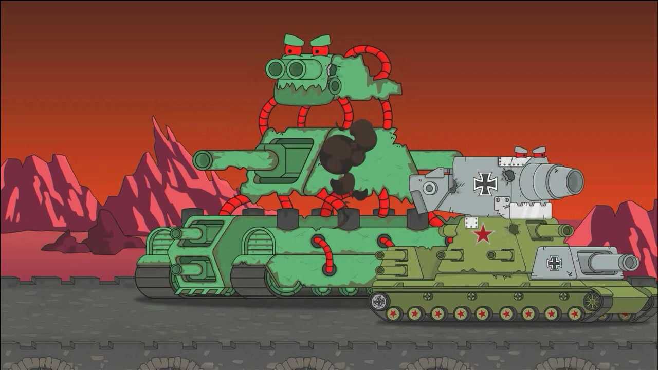 坦克世界动画：魔域角斗之KV44大战卡尔44_腾讯视频