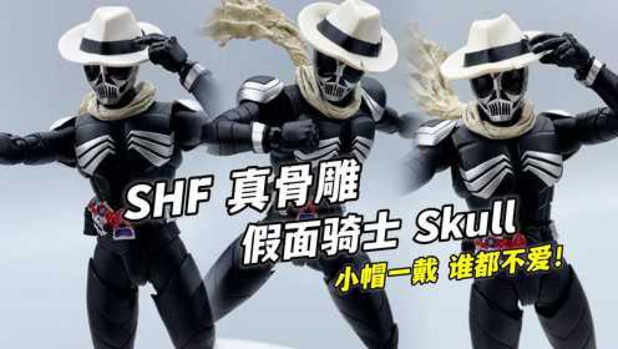 光头也能这么帅！真骨雕skull 万代Shf假面骑士W 大鹏评测_腾讯视频