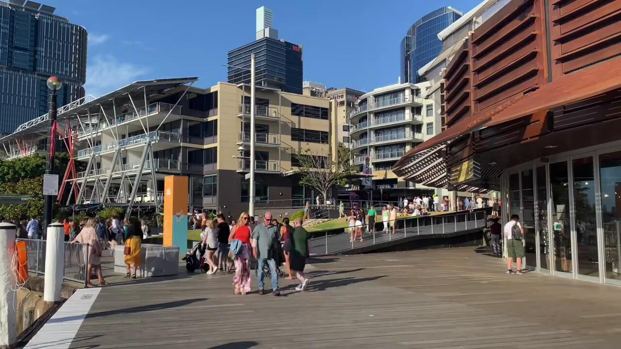 澳大利亚悉尼达令港皮尔蒙特大桥的Barangaroo步行。#唐加文#_腾讯视频