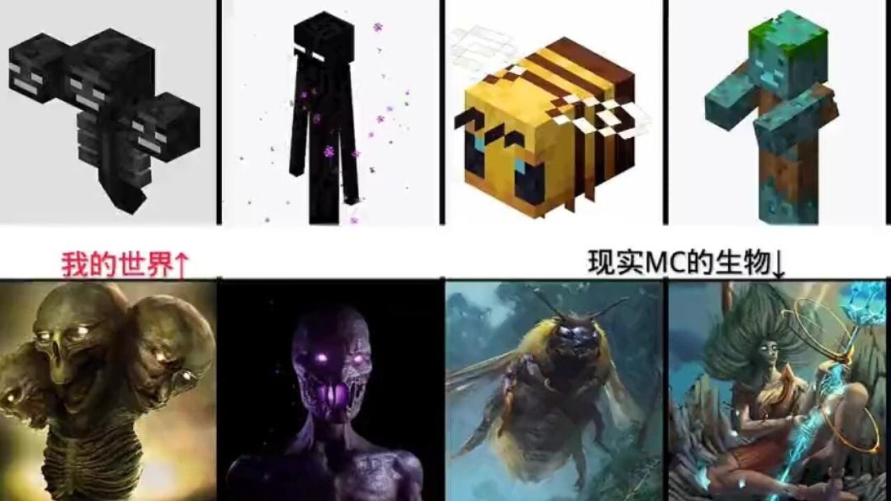 我的世界：MC生物和现实生物的区别。_腾讯视频
