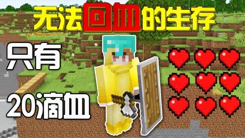 我的世界：无法回血的生存！只有20滴血，你能活多久？_高清1080P在线观看平台_腾讯视频