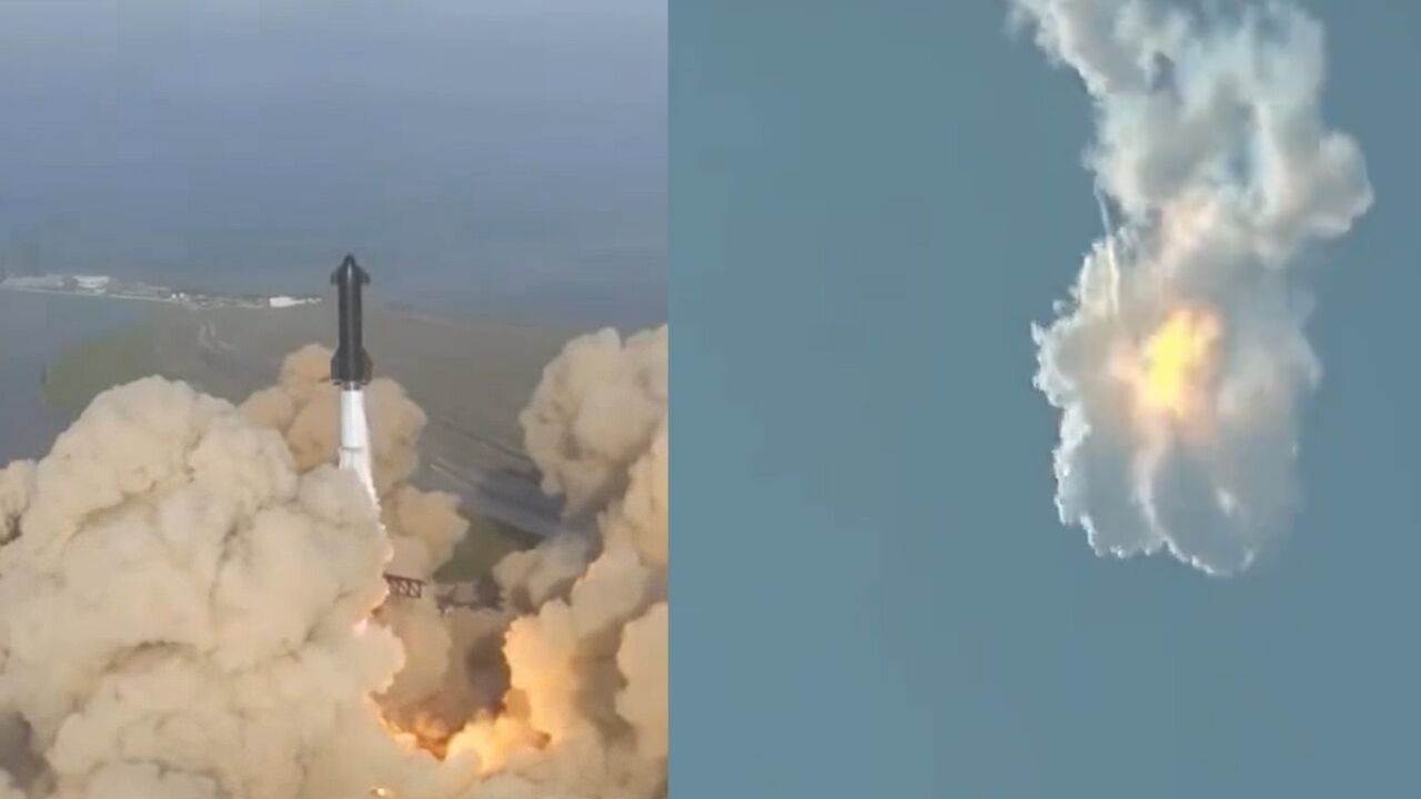 SpaceX“星舰”首飞失败：升空不久后爆炸巨大“烟花”落下_高清1080P在线观看平台_腾讯视频